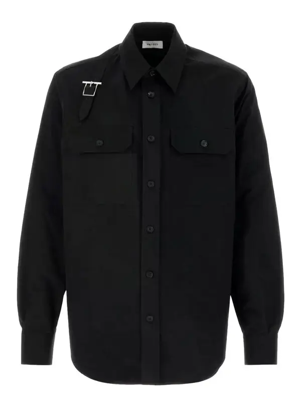 Alexander McQueen Buckle-detail Long-sleeves Shirt - 1000|black